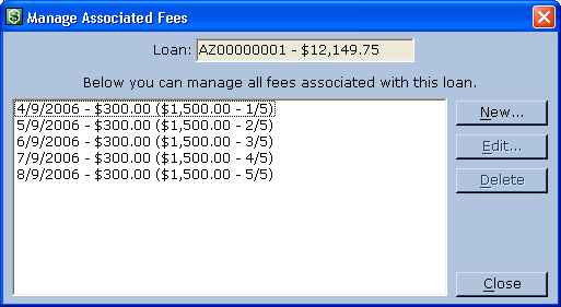 The Third Party Fee Record